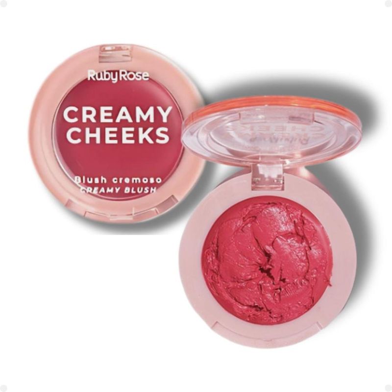 Blush Cremoso Ruby Rose Creamy Cheeks Peachy Vibe HB-M02-1 5,5g - Época ...