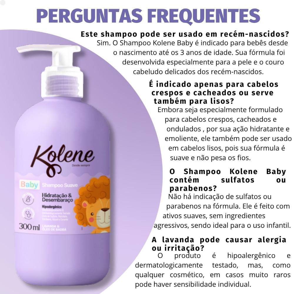 Shampoo Kolene Baby Suave Hidratação e Desembaraço 300ml - Época ...