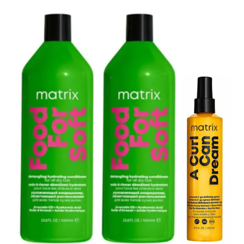 A melhor oferta de: Matrix Kit Shampoo 1l + Condicionador 1l + Leave In ...
