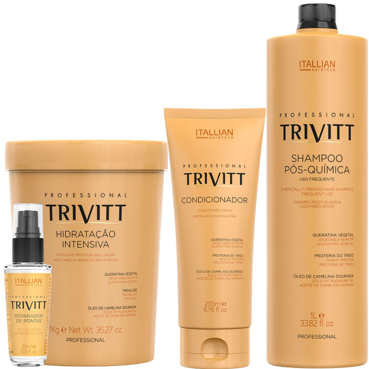 A melhor oferta de: Kit Hidratação Intensiva Trivitt 1Kg + Reparador De ...