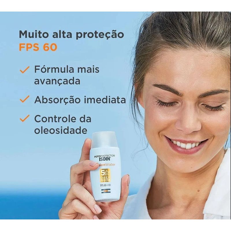 Isdin Protetor Solar Facial Fusion Water Oil Control FPS60 30ml - Época Cosméticos | Época ...