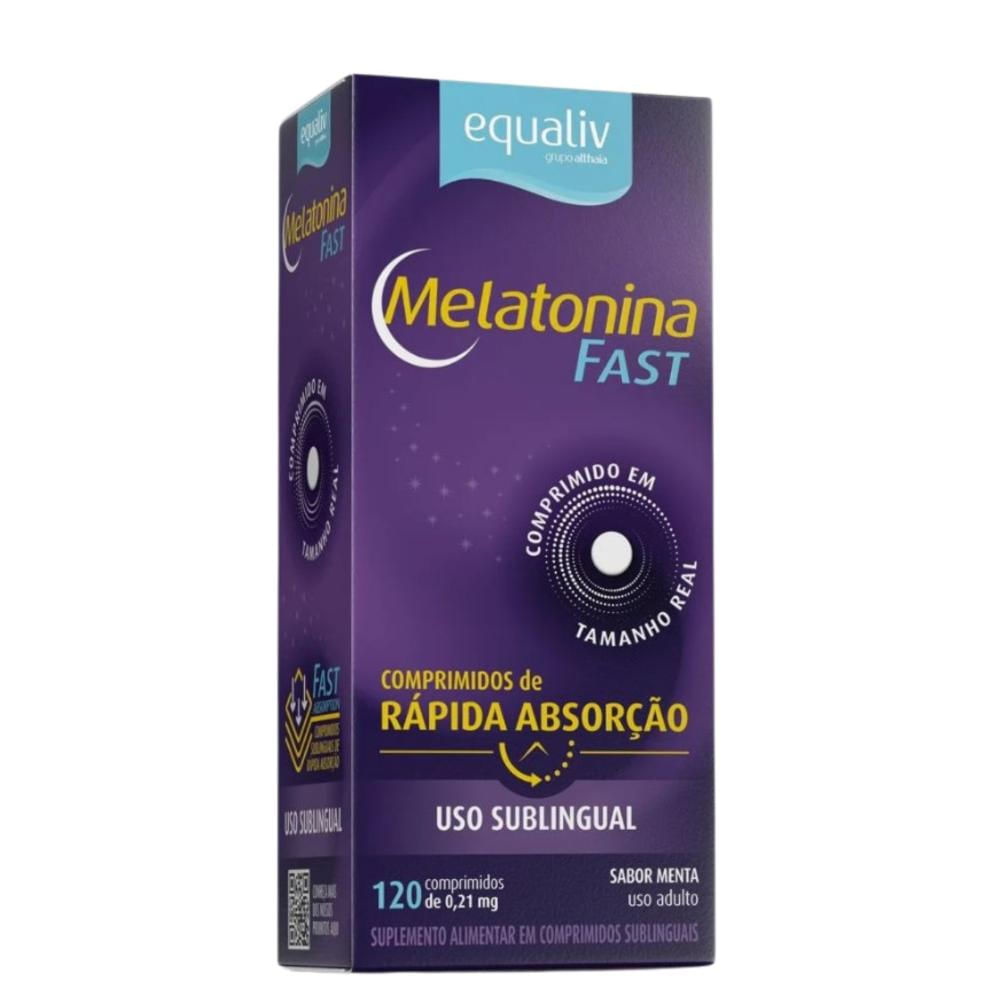 Suplemento Alimentar Equaliv Melatonina Fast - 120 Comprimidos ...