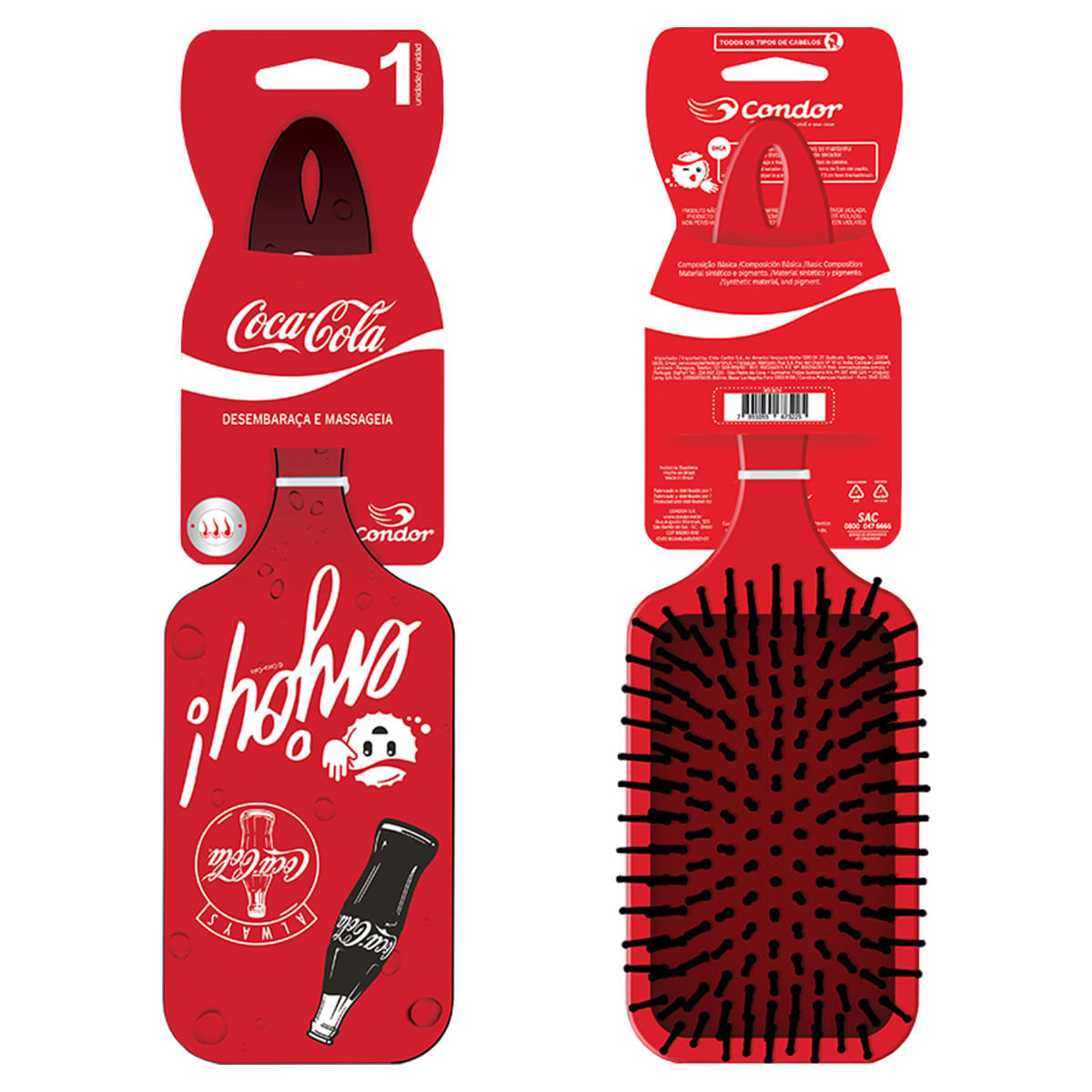 A melhor oferta de: Escova para Cabelo Raquete Coca-Cola Condor | Época ...