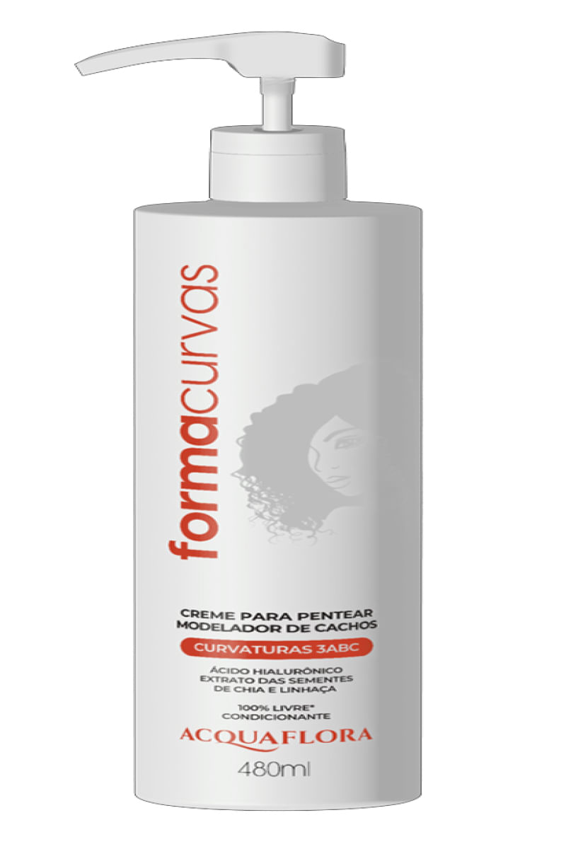 Creme Para Pentear Modelador de Cachos Forma Curvas 480ml - ACQUAFLORA ...
