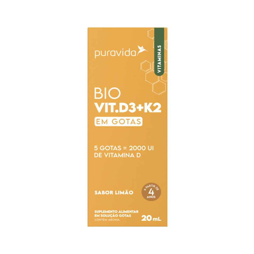 Puravida Vitamina D3 + K2 em Gotas 20ml - Época Cosméticos | Época ...