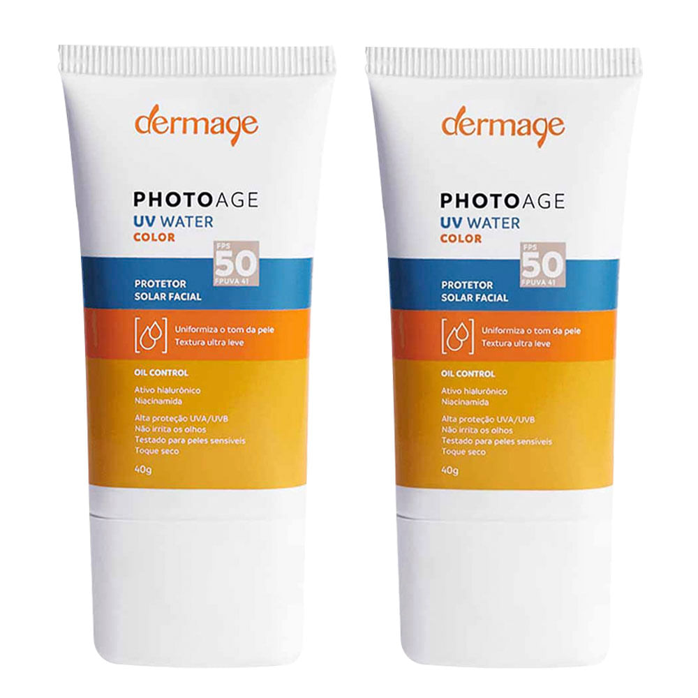 Protetor Solar Facial Dermage Photoage UV Water Color FPS50 - Época ...