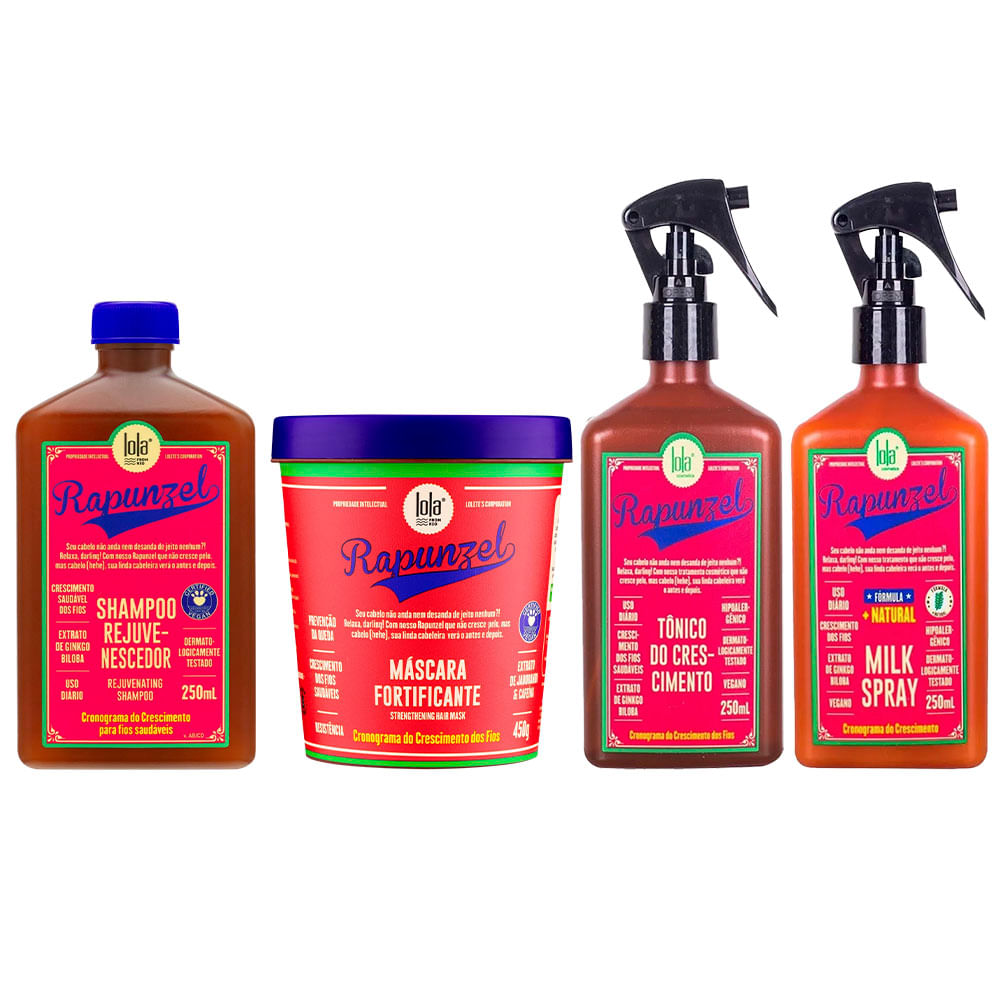 A melhor oferta de: Lola From Rio Kit – Shampoo + Máscara + Leave-In ...