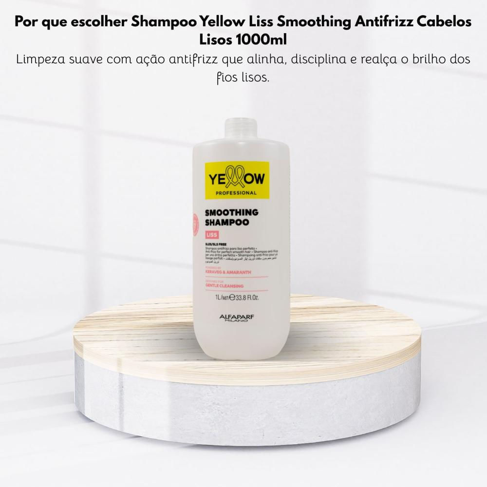 Shampoo Yellow Liss Smoothing Antifrizz Cabelos Lisos 1 L - Época ...