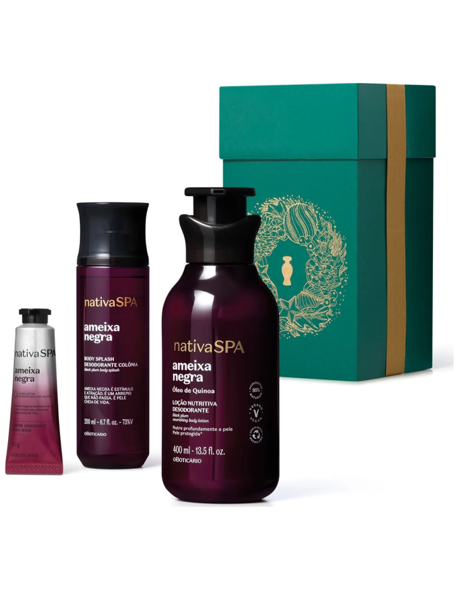 Presente Nativa Spa Ameixa Negra Creme + Body Splash + Mãos - Época ...