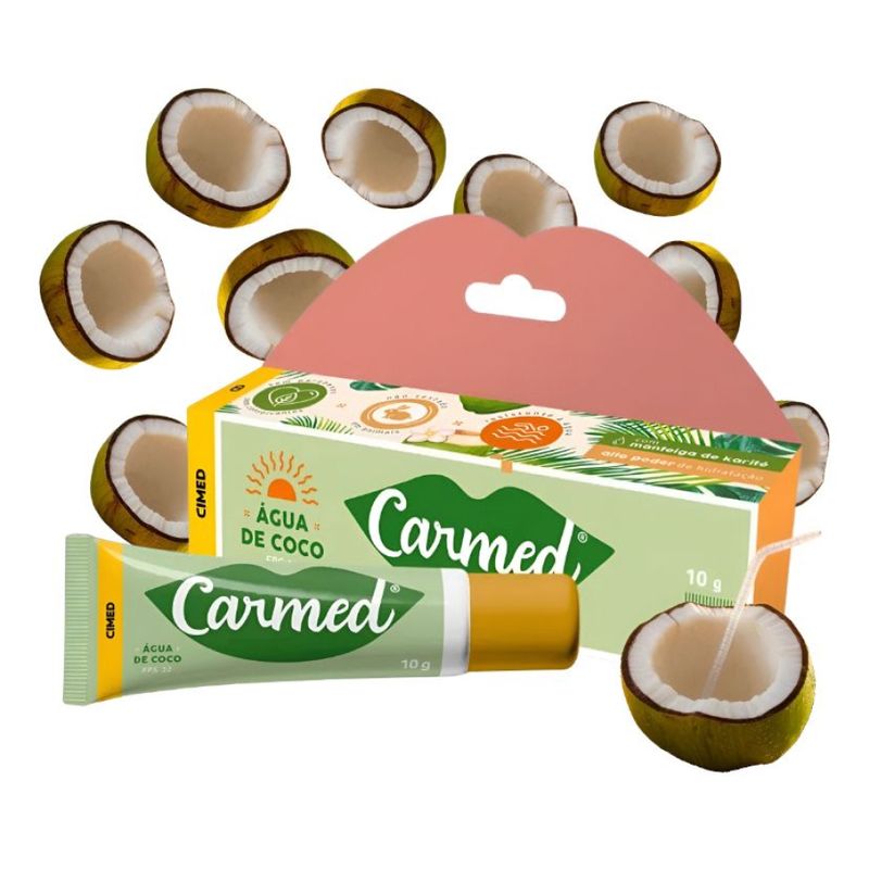 Hidratante Protetor Labial Carmed Água De Coco Fps 30 - 10g - Época Cosméticos | Época Cosméticos