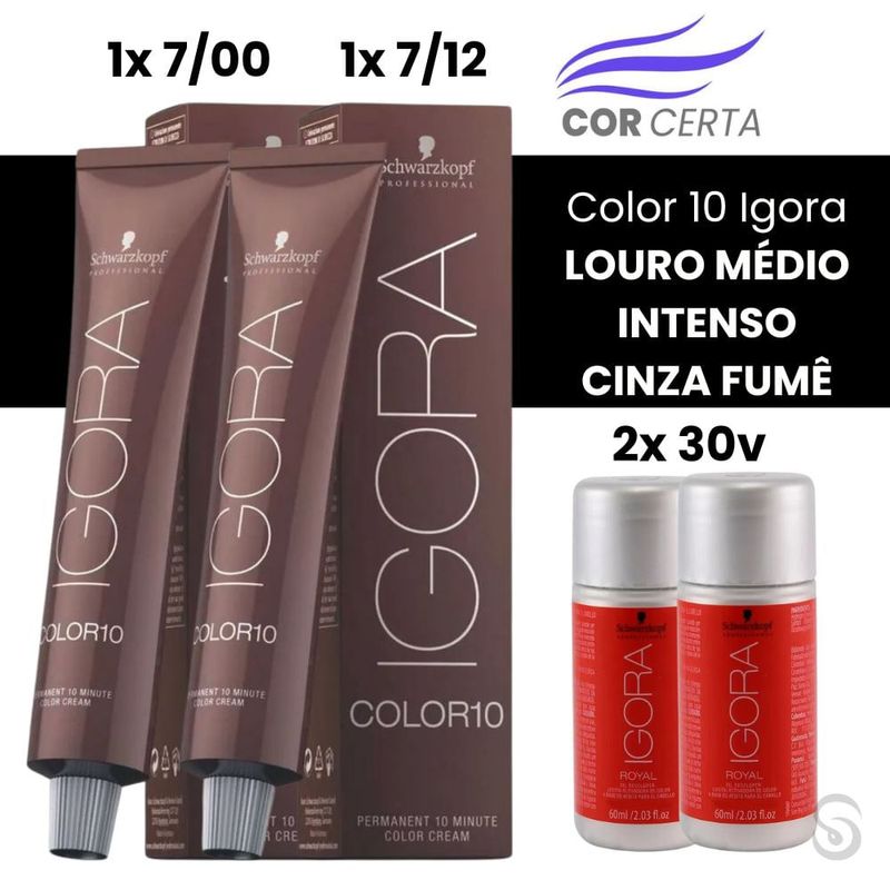 Igora COLOR 10 LOURO MÉDIO INTENSO CINZA FUMÊ - Época Cosméticos ...