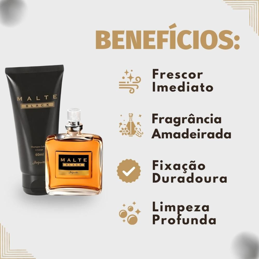 Kit Jequiti Malte Black: Shampoo 60ml e Desodorante Colônia Masculina ...