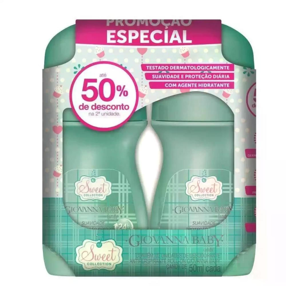 A melhor oferta de: Kit com 2 Desodorante Roll-On Candy Giovanna Baby ...