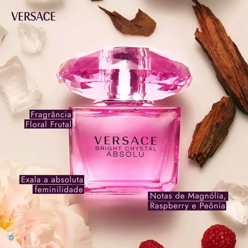 Kit Perfume Versace Bright Crystal Absolut Coffret 50ml + Loção Lotion ...