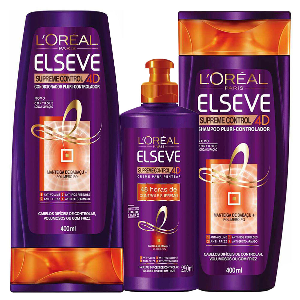 Elseve Supreme Control 4d Loreal Paris - Kit - R$ 42,90 em Mercado Livre