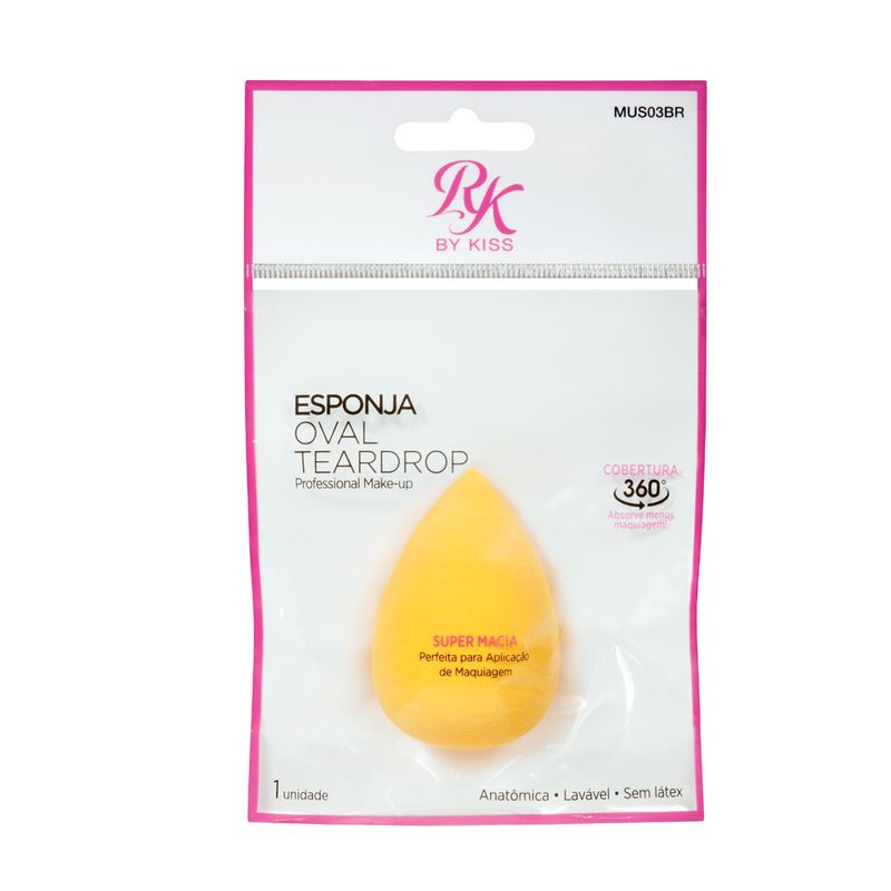 RK Esponja Oval Teardrop First Kiss - Época Cosméticos | Época Cosméticos