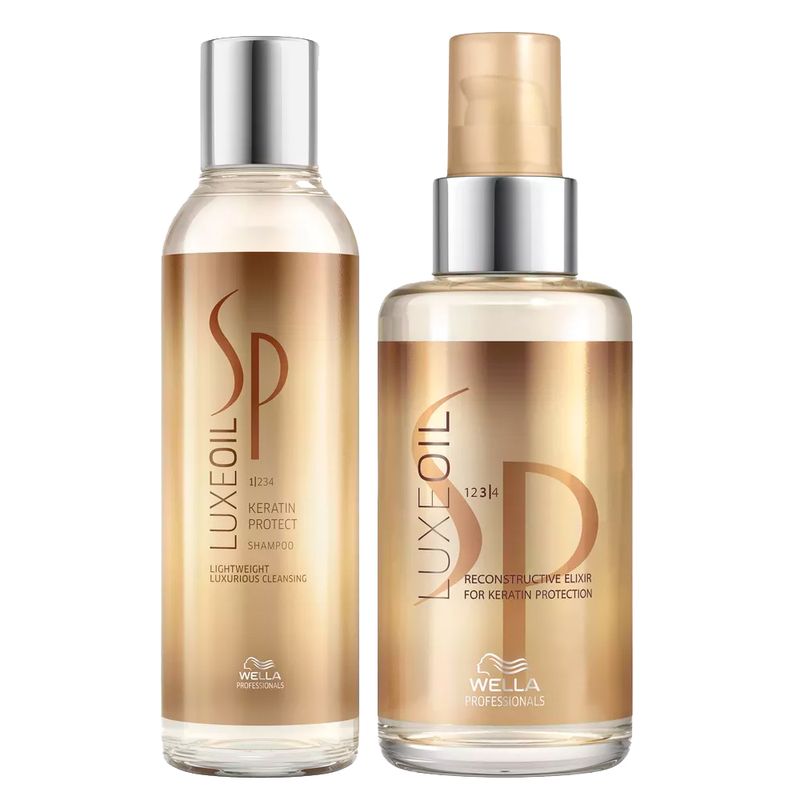 Kit Wella SP Luxe Oil Keratin Protect -Shampoo + Óleo Reconstrutor - Época Cosméticos | Época ...