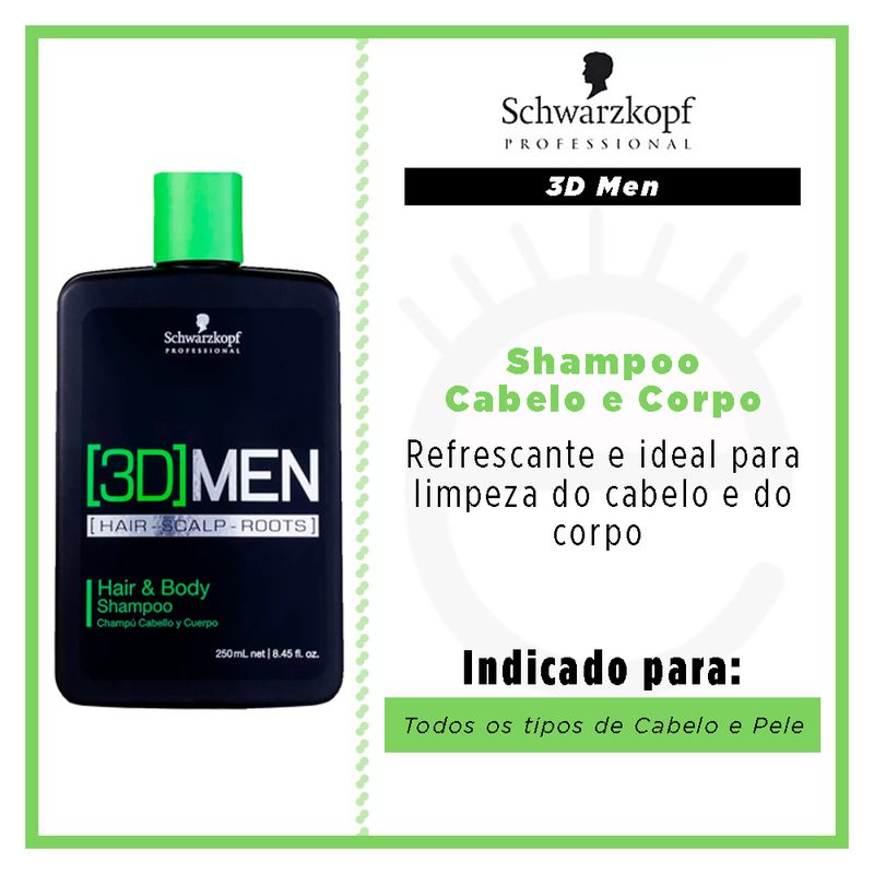 Shampoo Cabelo e Corpo Schwarzkopf 3D Men - Época Cosméticos | Época ...