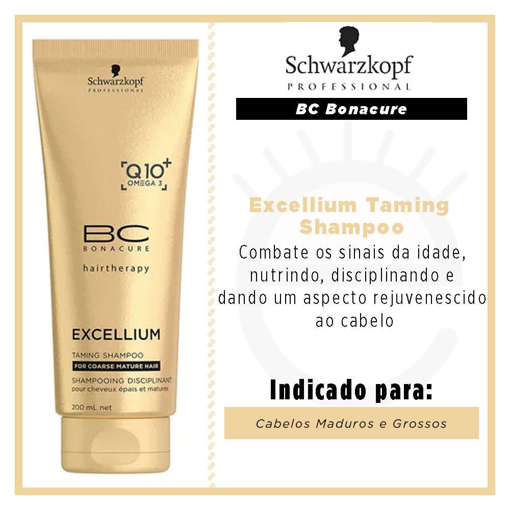 Schwarzkopf BC Bonacure Excellium Taming - Shampoo - Época Cosméticos ...