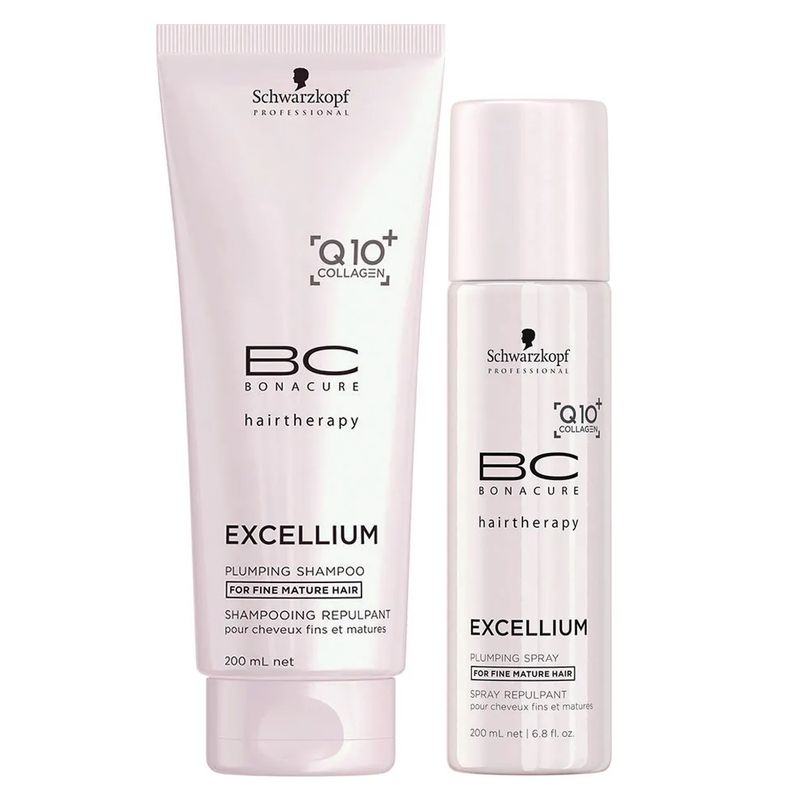 Kit Schwarzkopf BC Excellium Densificante - Shampoo + Spray - Época ...