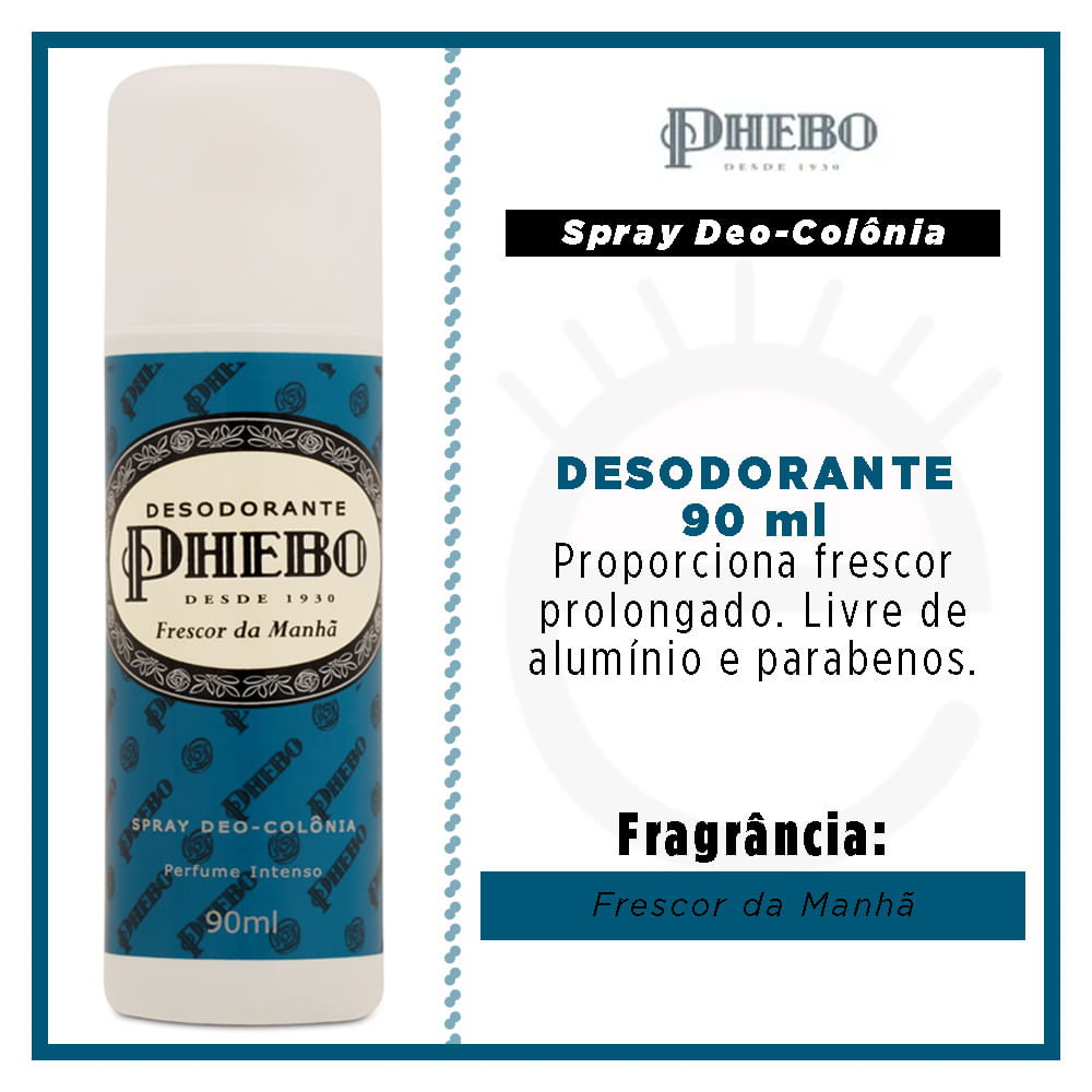 Desodorante Spray Phebo - Frescor da Manhã - Época Cosméticos | Época ...