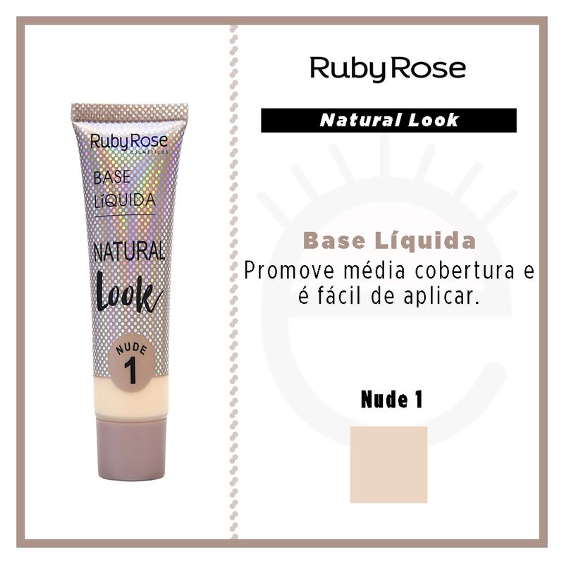 Base Líquida Natural Look Nude Ruby Rose - Época Cosméticos | Época ...