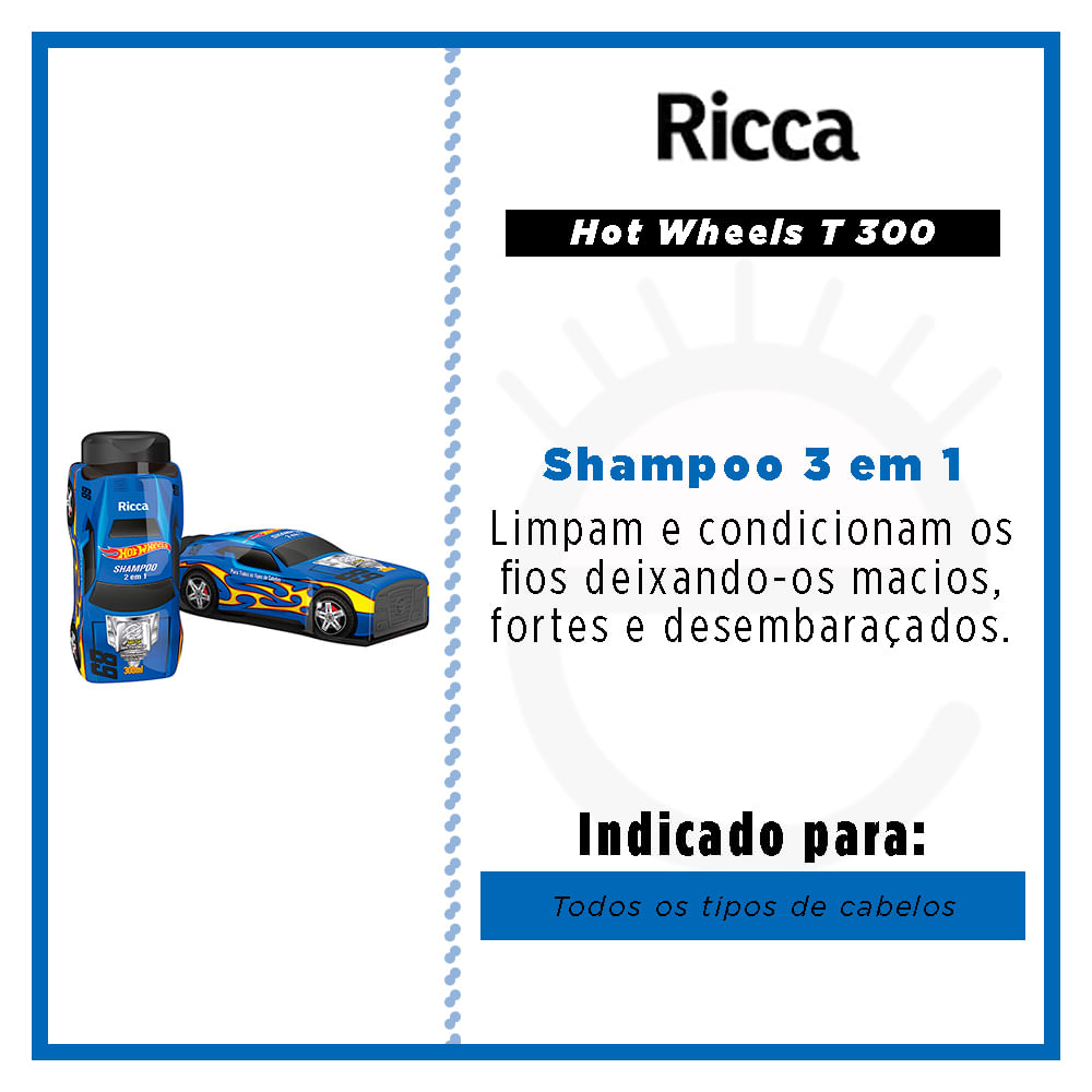 Shampoo 2 em 1 Ricca Hot Wheels - Época Cosméticos | Época Cosméticos