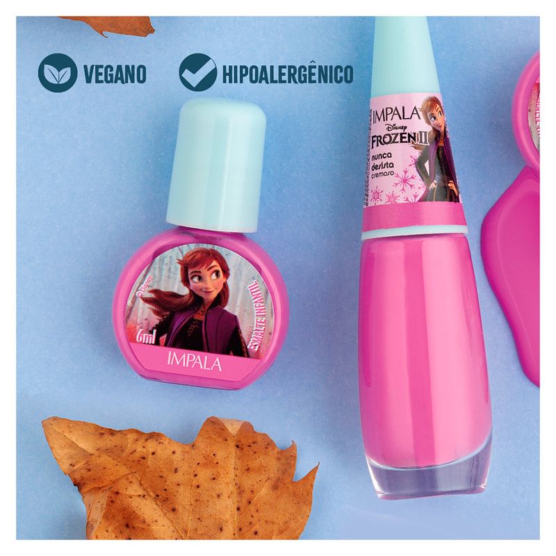 Kit Impala Disney Frozen 2 - Esmalte Infantil + Esmalte Adulto Nunca ...