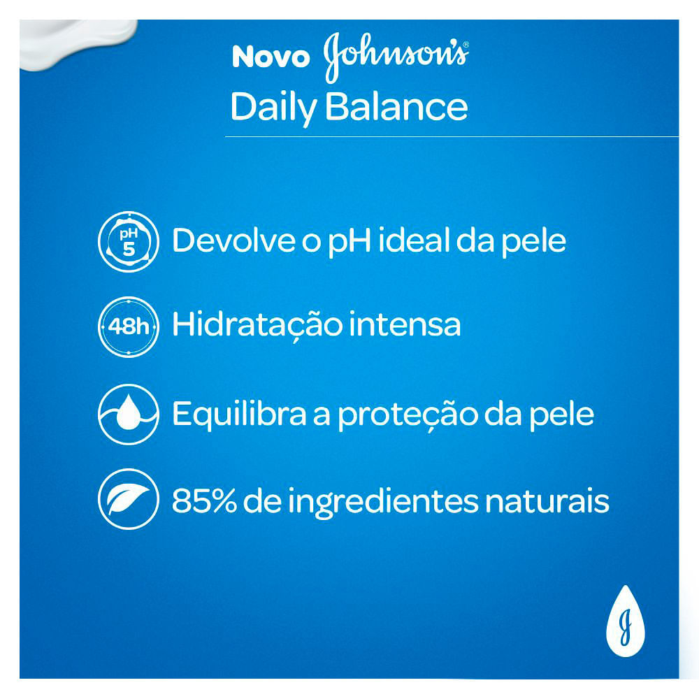 Hidratante Corporal Johnson’s - Daily Balance Hidratação Intensa ...