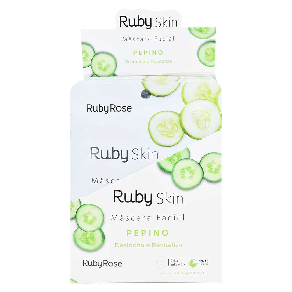Máscara Facial de Tecido Ruby Rose Pepino - Época Cosméticos | Época ...