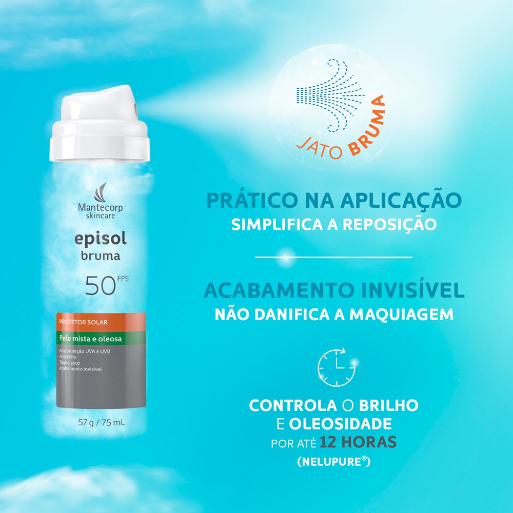 Protetor Solar Facial Spray Mantecorp Skincare – Episol Bruma - Época ...