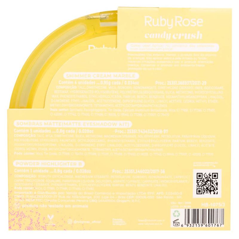 Paleta de Sombras Ruby Rose Candy Crush - Época Cosméticos | Época ...