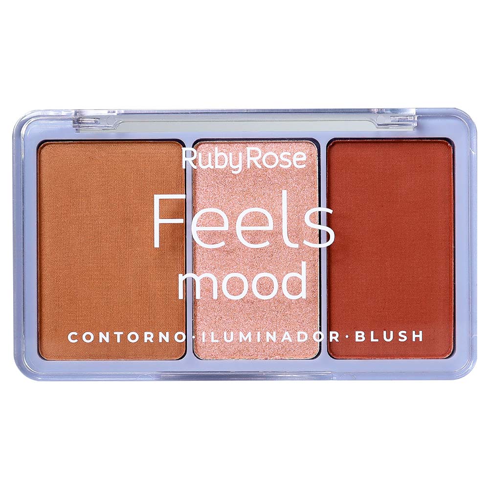Paleta Ruby Rose Feels Mood - Contorno, Blush e Iluminador - Época Cosméticos | Época Cosméticos