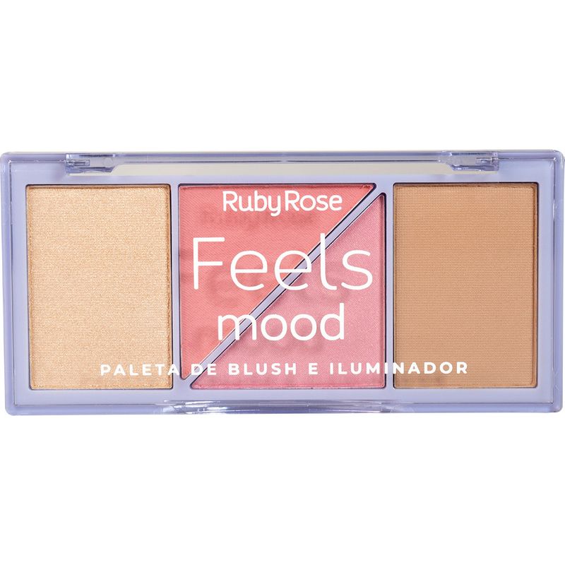 Paleta Multifuncional Ruby Rose Blush e Iluminador Feels Mood - Época ...