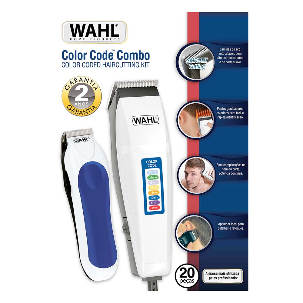 Máquina de Cortar Cabelo Wahl Color Code Combo - Época Cosméticos ...