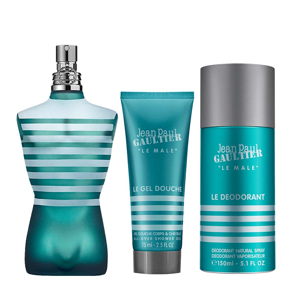 Kit Jean Paul Gaultier Le Male - Perfume Masculino EDT + Gel De Banho ...