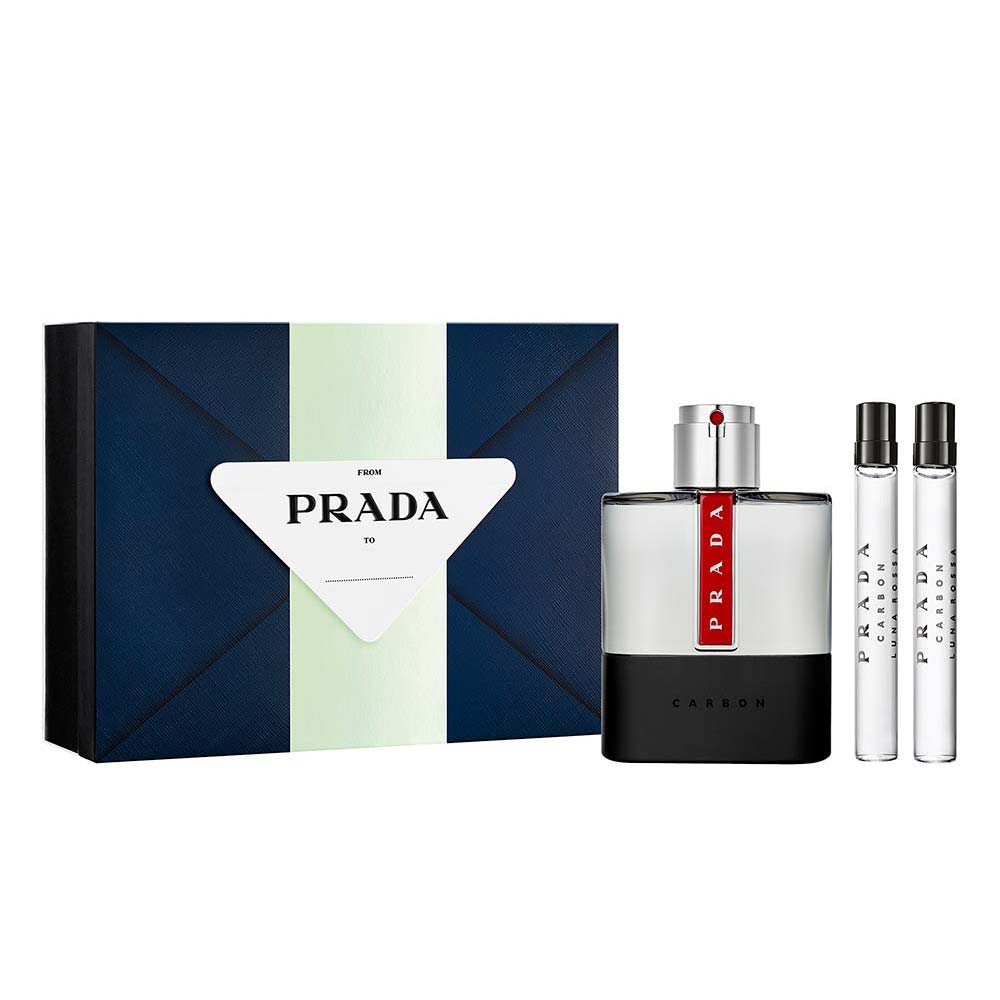 Kit Prada Luna Rosa Carbon EDT - Perfume Masculino - Coffret + 2 Travel ...