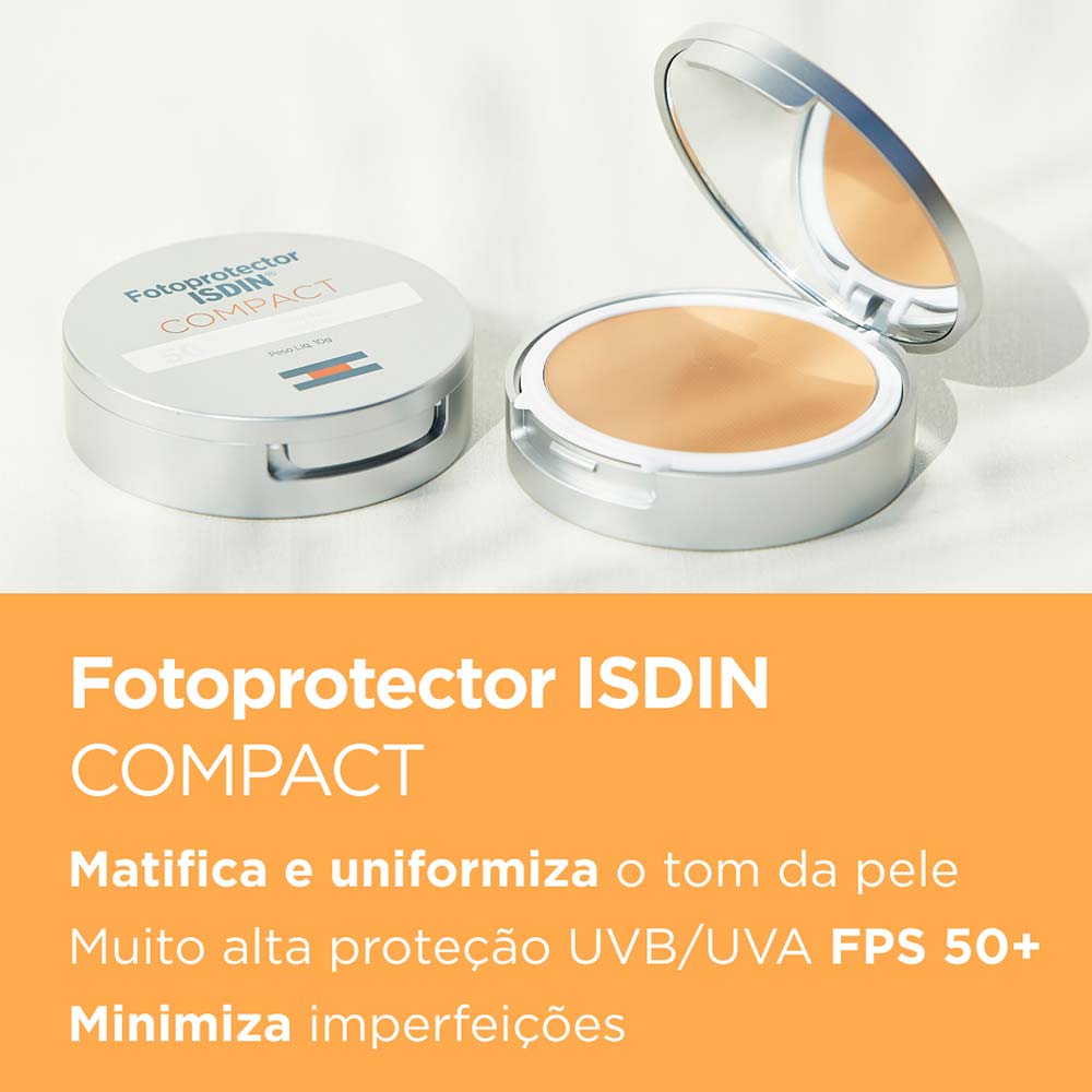Protetor Solar Facial em Pó Compacto com Cor Isdin FPS50+ - Época ...