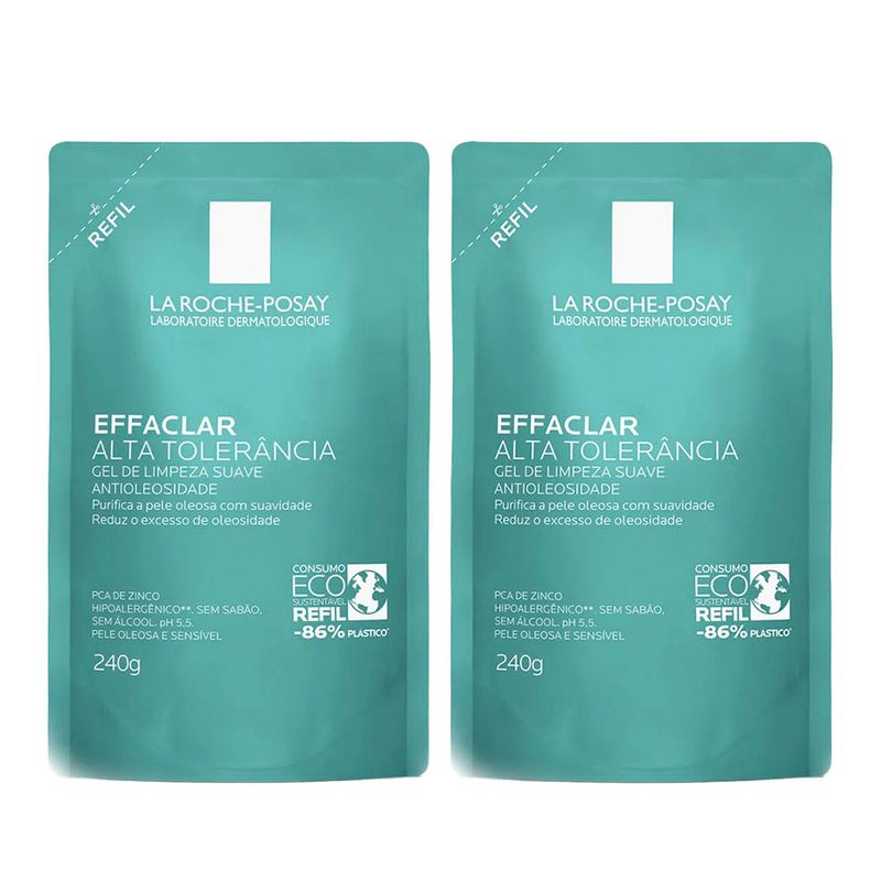 Kit La Roche-Posay Gel de Limpeza Facial Refil Effaclar Alta Tolerância ...