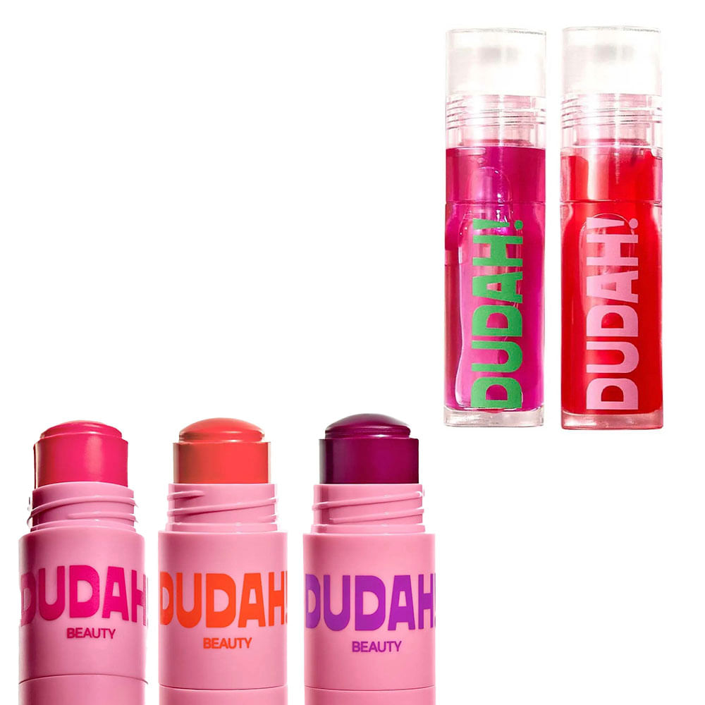 Kit Dudah! Beauty com 3 Stick Blush Multifuncional + 2 Lip Glow Oil ...