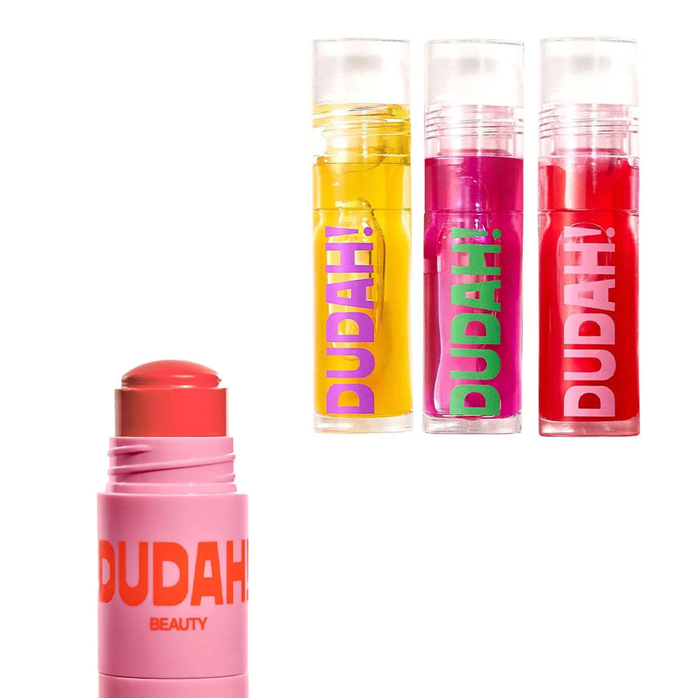 Kit Dudah! Beauty com 3 Lip Glow Oil +1 Stick Blush Multifuncional ...