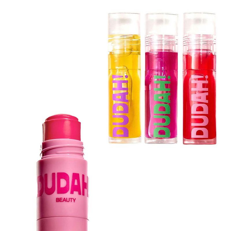 Kit Dudah! Beauty com 3 Lip Glow Oil +1 Stick Blush Multifuncional ...