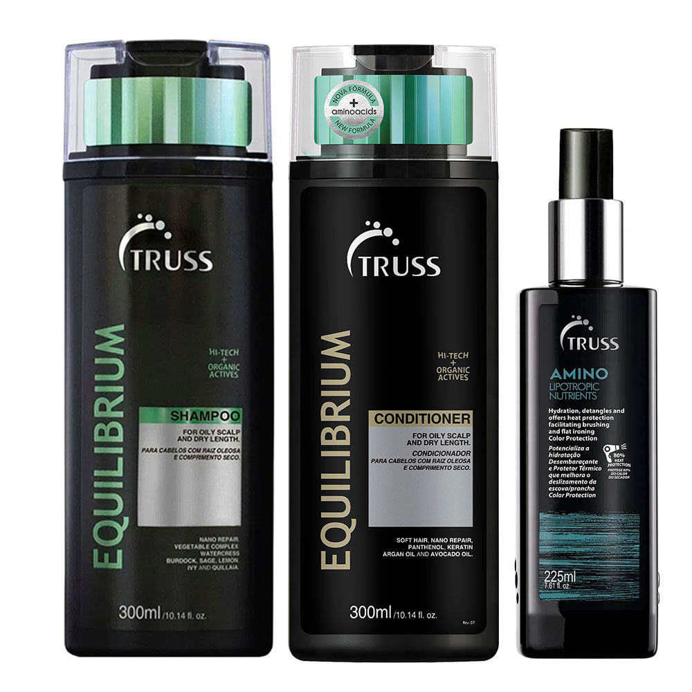 Kit Truss - Protetor Térmico + Shampoo + Condicionador - Época ...