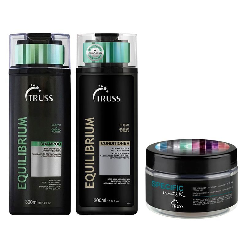 Kit Truss - Máscara de Tratamento + Shampoo + Condicionador - Época ...