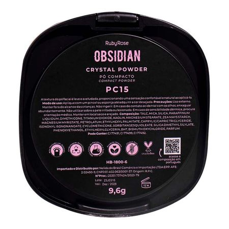 Pó Compacto Ruby Rose Obsidian Crystal Powder - Época Cosméticos | Época Cosméticos