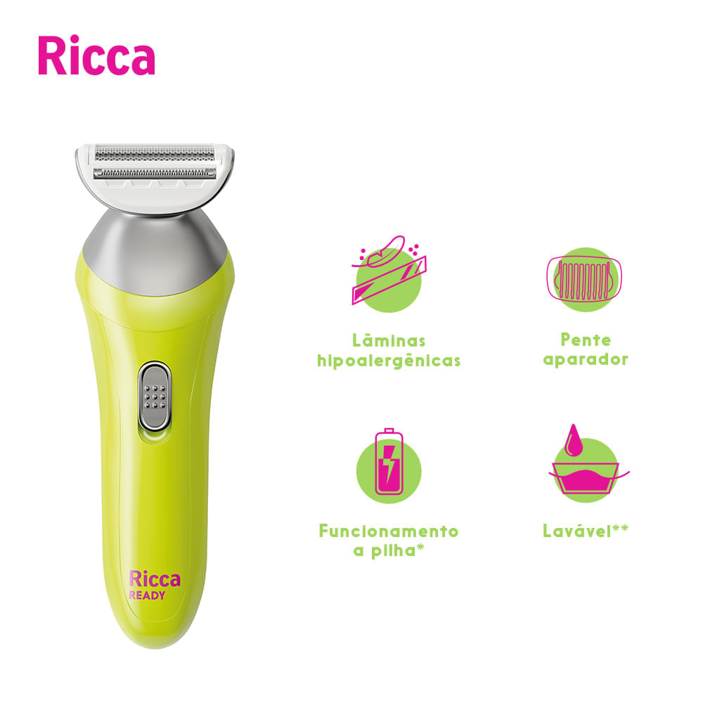 Aparador de Pelos Corporal Ready Ricca - Época Cosméticos | Época Cosméticos