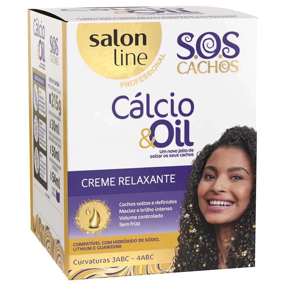 A melhor oferta de: Salon Line S.O.S Cachos Cálcio & Oil Kit - Creme ...