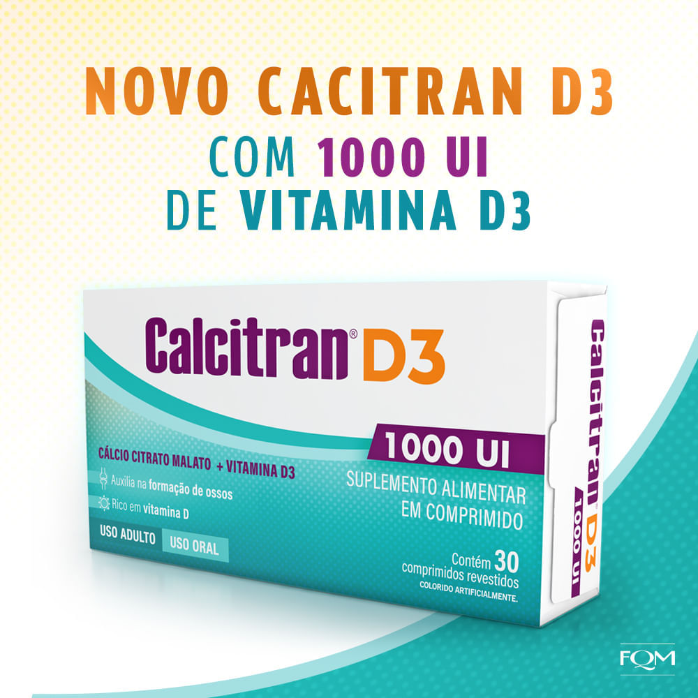 Calcitran D3 1.000UI 30 Comprimidos - Cálcio Citrato Malato com ...