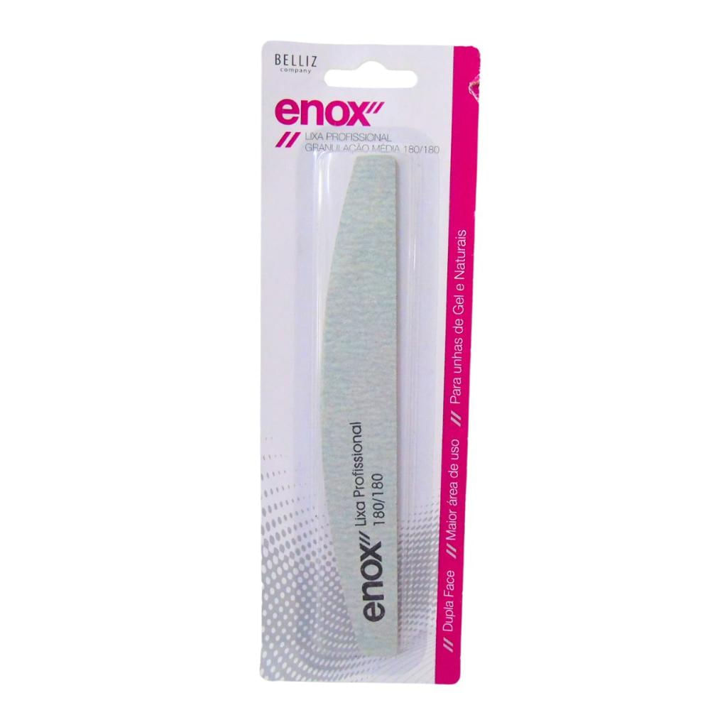 Lixa Profissional Enox Granulação Média 180/180 Meia Lua Cód.1738 ...