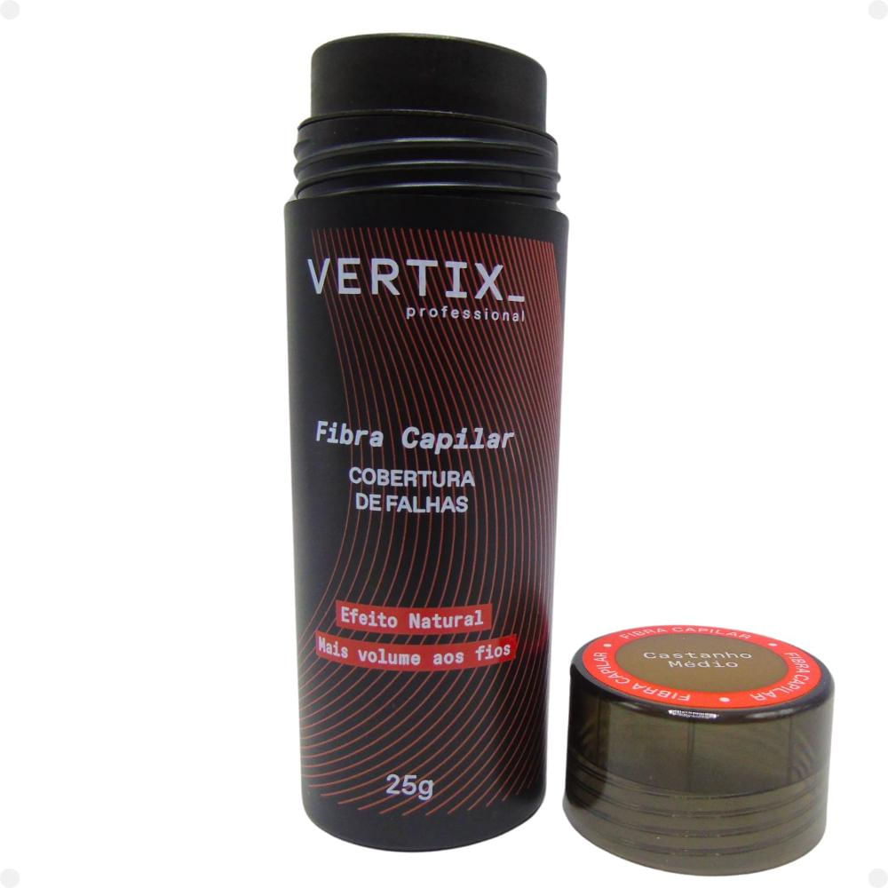 Fibra Capilar Vertix Cobertura de Falhas Castanho Médio 25g - Época Cosméticos | Época Cosméticos